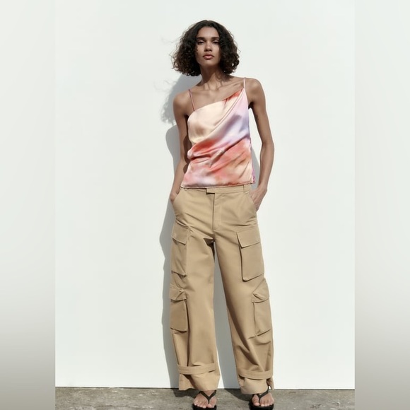 Zara | Tops | Zara Satin Effect Tank Top | Poshmark